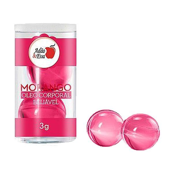 Bolinha Explosiva Beijável de Morango - Hora H - Sexshop Virtual
